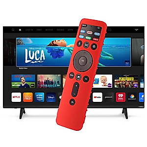 Silicone Cover for VIZIO XRT260 Smart TV Remote VIZIO XRT260 Silicone Case Cover Shockproof Anti Slip Silicone Skin Sleeve with Lanyard(Pink)