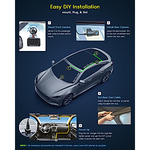 ROVE R2-4K DUAL Dash Cam Front and Rear, STARVIS 2 Sensor, FREE 128GB Card Included, 5G WiFi - up to 20MB/s Fastest Download Speed with App, 4K 2160P/FHD Dash Camera for Cars, 3" IPS, 24H Parking Mode