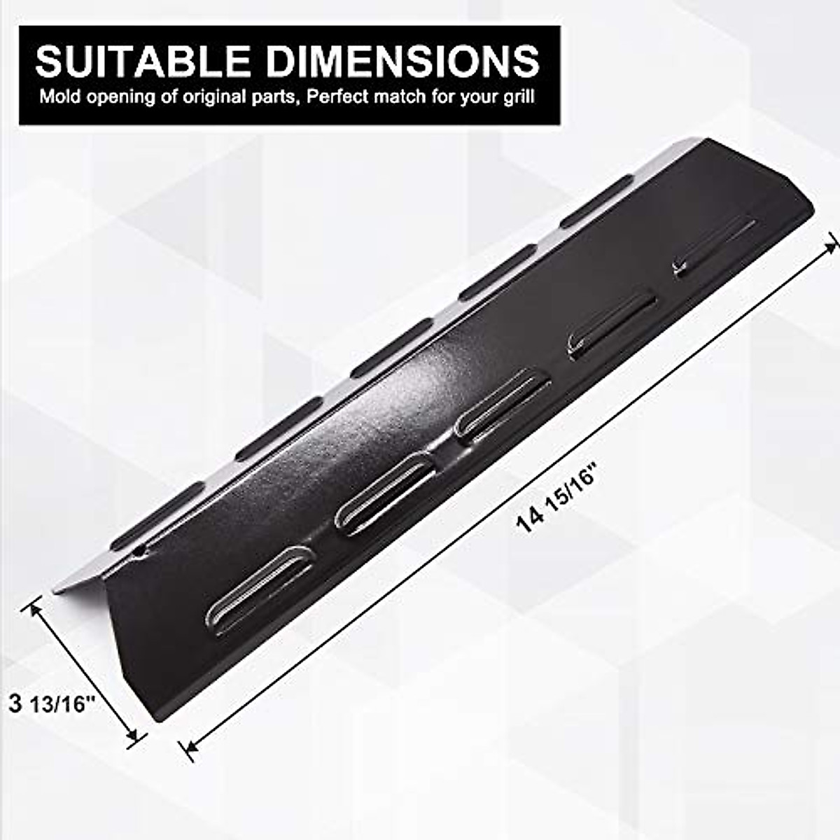 Metal Club 4-Pack Grill Heat Plates Compatible with Kenmore 146.34611410 146.16142210 146.23678310 146.16198211 146.46372610 146.46366610 146.10016510 146.47223610 14623678310 14634611410 Grills