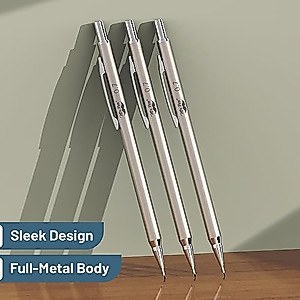 Mr. Pen- Metal Mechanical Pencil Set, 0.7mm, 3 Pack, 0.7 mechanical pencils, mechanical pencil .7, Sketching Pencils, Drafting Pencil, Mechanical Pencil