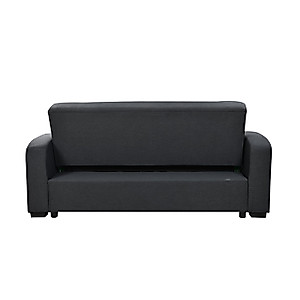 ZIGHTH 75'' Convertible Queen Size Sleeper Sofa Bed with Cup Holders, Modern Linen Loveseat Sofa Couch with Pull Out Bed and Adjustable Backrest for Living Room, Apartment, Bedroom. Dark Blue