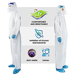 YIBER Hazmat Suits | 7 Sizes & Multiple Specifications Options | Heavy-duty Full Body Protective Suits Pressed From PPSB Material & PE film | Safe & Suitable For Countless Applications
