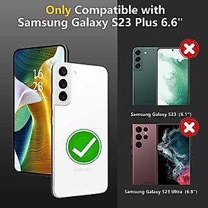 Oterkin for Samsung Galaxy S23 Plus Case Waterproof,S23 Plus Case with Built-in Screen&Camera Protector,360° Full Body Protection Dustproof Shockproof Heavy Duty Rugged Case for S23+ Plus 6.6''-Black