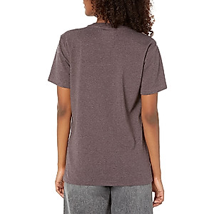 Carhartt Women's Loose Fit Heavyweight Short-Sleeve Pocket T-Shirt (Also Available in Plus Sizes), BlackBerry Heather, X-Large