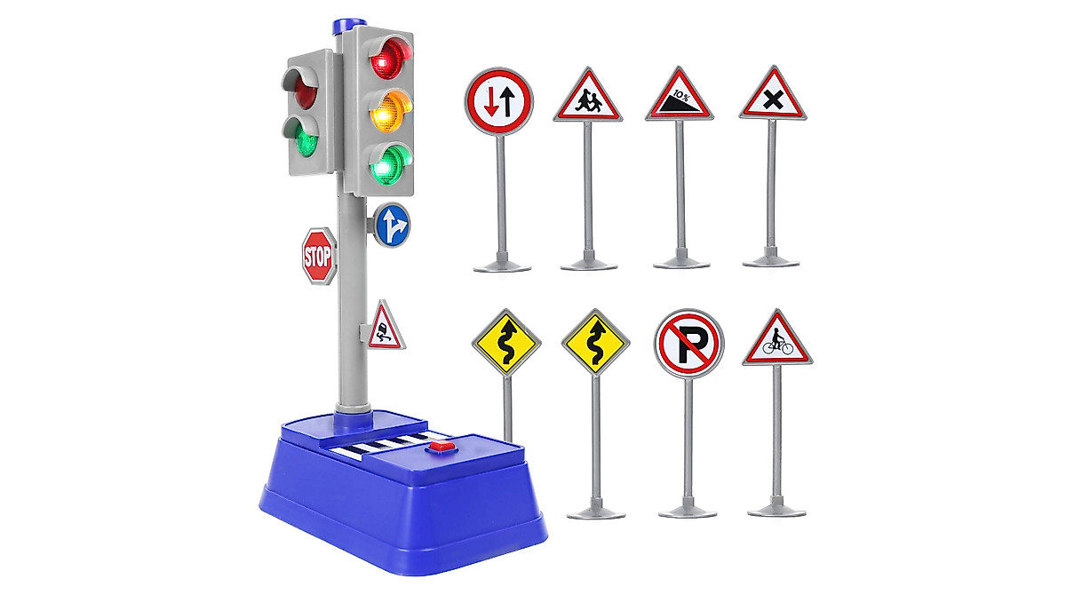 Kiddie Play Traffic Signs & Light Signal Toys for Kids