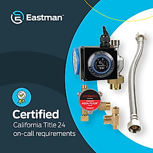 Eastman 3/4 Inch Nevercold Universal Hot Water Recirculation Pump Kit, Brass, 70600