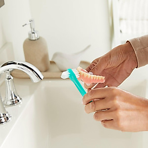 McKesson Denture Brushes 2-Sided Bristle, Green, 144 Count