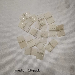 skrnrhrery Nylon Hinges, 3 Sizes are Available Suitable for RC Airplane Model Airplane Parts Fixed Wing Model Airplane Square Loose-Leaf 16-Pack (Medium 0.63×1.14 inches)