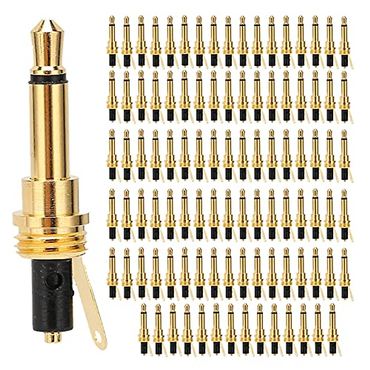 ASHATA Headphone Jack, 100Pcs 3.5mm Mono Headphone Jack, 2-Pole Audio ...