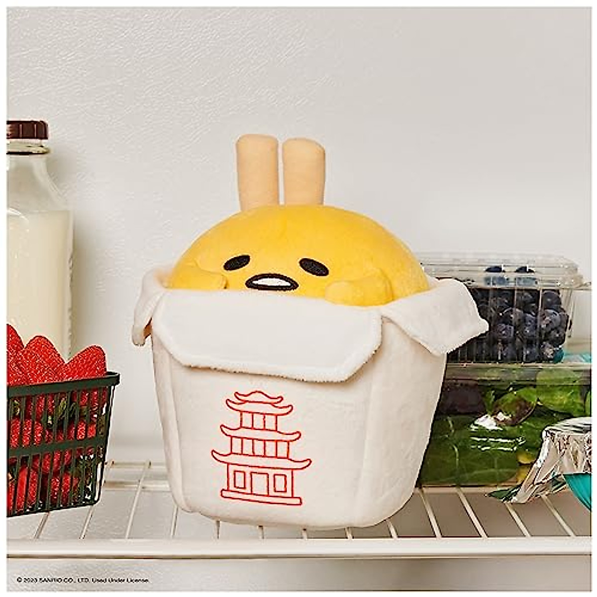GUND Sanrio Gudetama The Lazy Egg Stuffed Animal, Gudetama Takeout Container Plush Toy for Ages 8 and Up, 9.5”