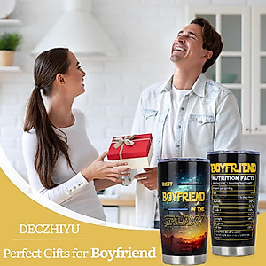 DECZHIYU Gifts for Boyfriend from Girlfriend - Boyfriend Gifts for Birthday Fathers Day Valentines Day Christmas - Anniversary Romantic Gift for Him Men - Cute BF Gift Ideas - 20oz Insulated Tumbler