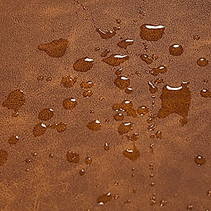 Topeakmart Nursery Rocking Chair, PU Leather Modern Accent Chair with Wood Legs Side Pocket Armchair Glider Rocker for Nursery Living Room Bedroom Lounge, Brown