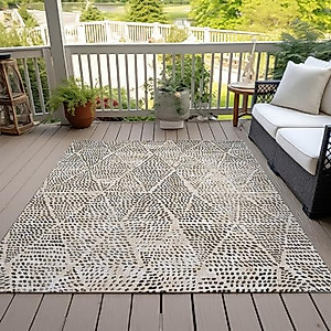 Addison Rugs Chantille ACN591 Beige 9' x 12' Indoor Outdoor Area Rug, Easy Clean, Machine Washable, Non Shedding, Bedroom, Living Room, Dining Room, Kitchen, Patio Rug