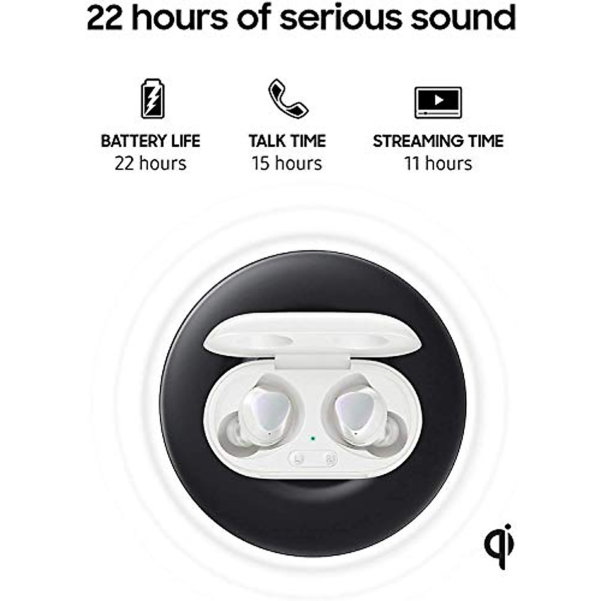 UrbanX Street Buds Plus - True Wireless Earbuds w/Hands Free Controls (Wireless Charging Case Included) - White