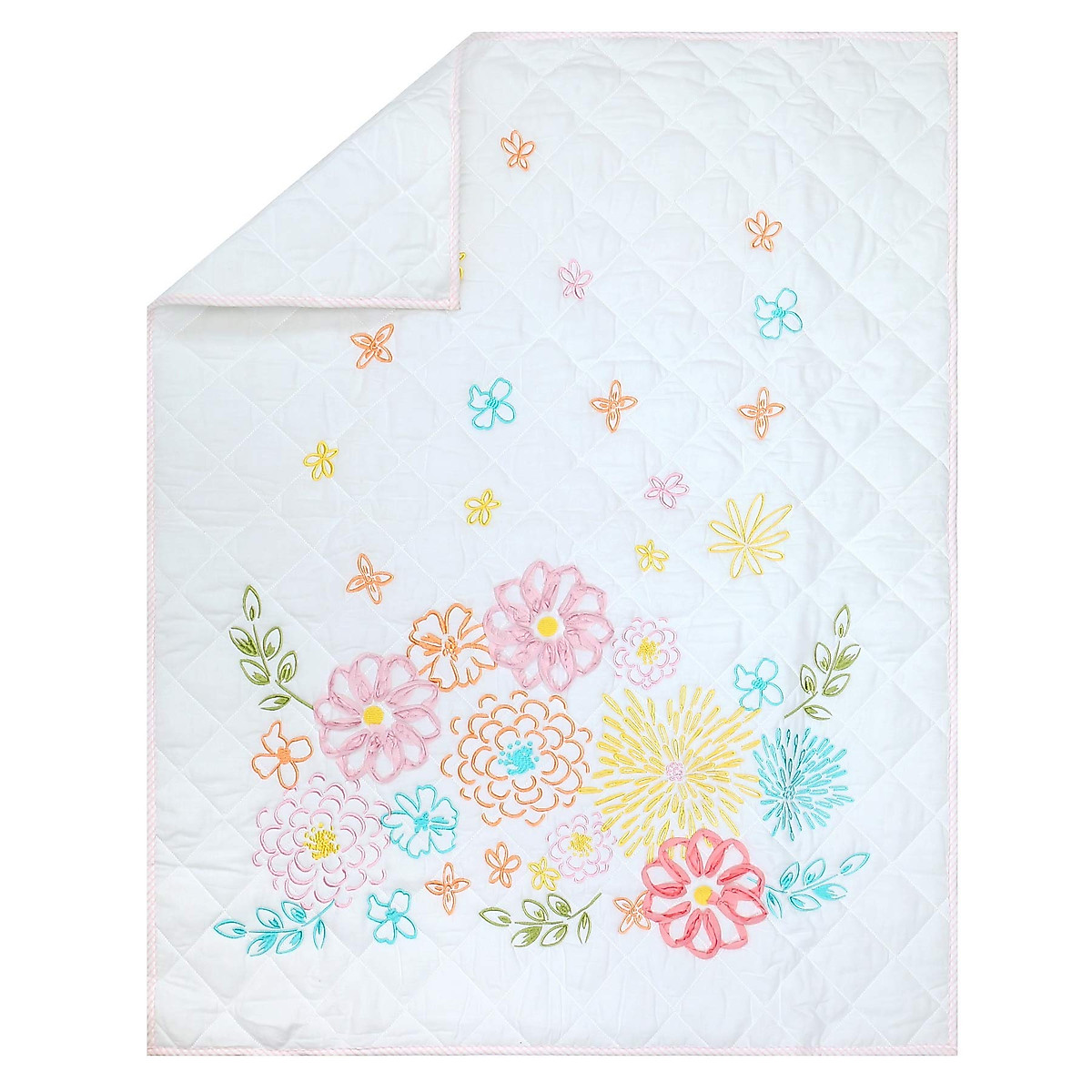 Koala Baby Springtime Slumber 4 Piece Crib Bedding Set, White&Pink