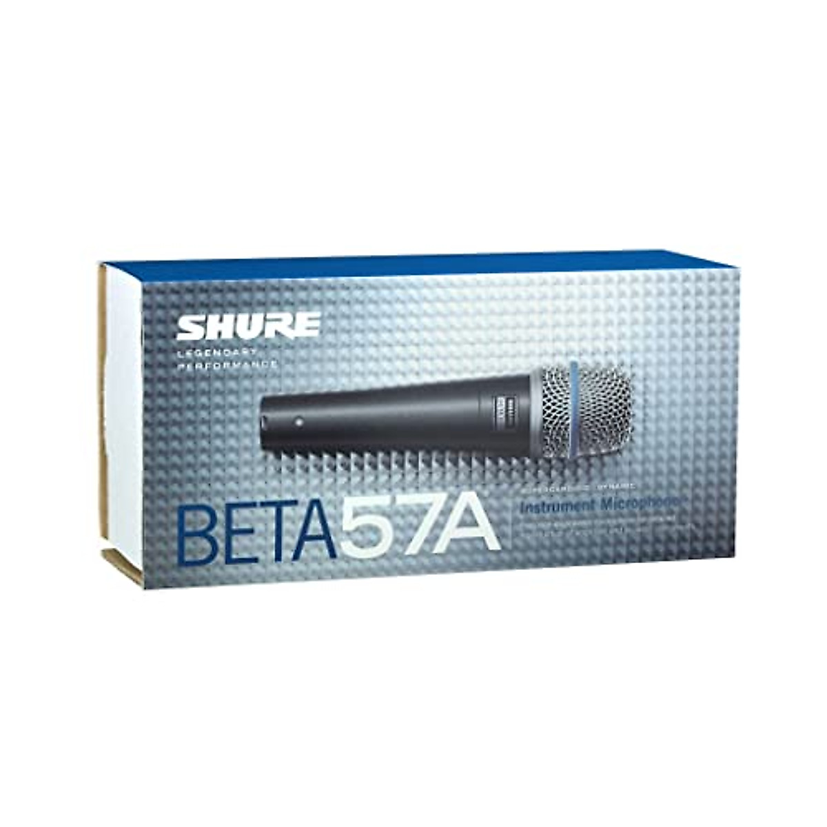 Shure BETA 57A Instrument Microphone - Supercardioid Dynamic Mic for Vocal and Instrumental Applications with High Output Neodymium Element, Durable Steel Mesh Grille and Shock Mount