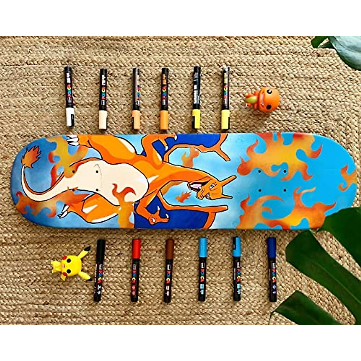 posca PC-7M Permanent Marker Paint Pens. Broad Bullet Tip for Art & Crafts. Multi Surface Use On Wood Metal Paper Canvas Cardboard Glass Fabric Ceramic Rock Pebble Stone Porcelain. Set of 8 Colours