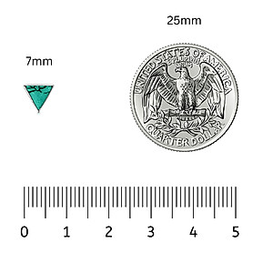 Handmade Turquoise Gemstone Square 5mm Stud Earrings, 925 Sterling Silver Studs for Women, Cartilage Earring, Tarnish & Water Resistant, By Miya Jewelry Creations