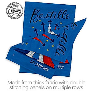 Ornament Collection Bastille 14th July Garden Flag Set Wood Dowel Regional Day French National CelebrationFrance Country House Decoration Banner Small Yard Gift Double-Sided, Made in USA
