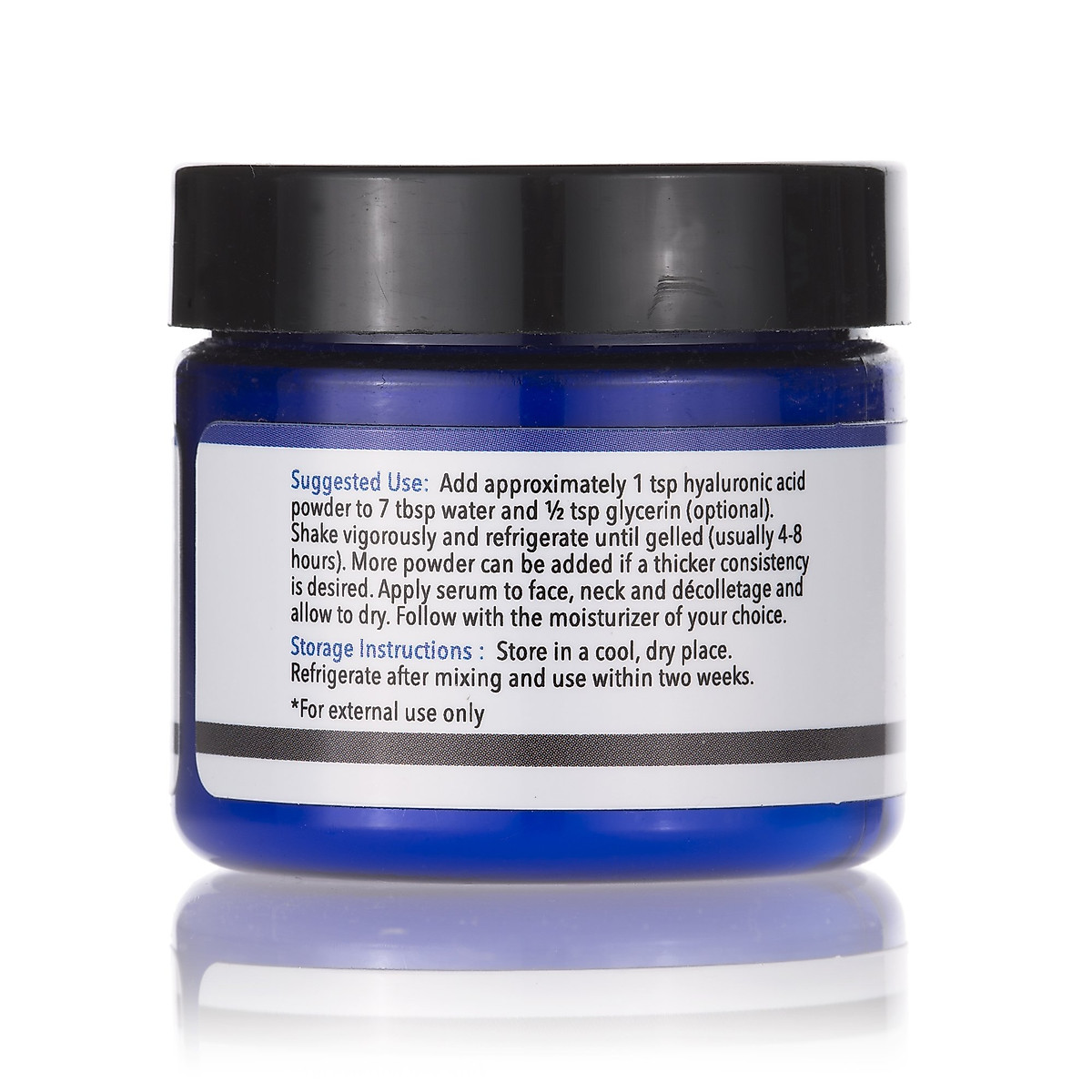 BOS ESSENTIALS Pure Hyaluronic Acid Serum Powder | 100% NATURAL | High Molecular Weight | Locks in moisture and creates full, youthful skin - Makes 50+ ounces of anti aging Hyaluronic Acid serum!