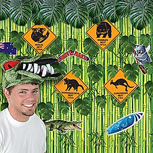 Beistle Outback Road Sign Cutouts 8 Piece, 17", Multicolor