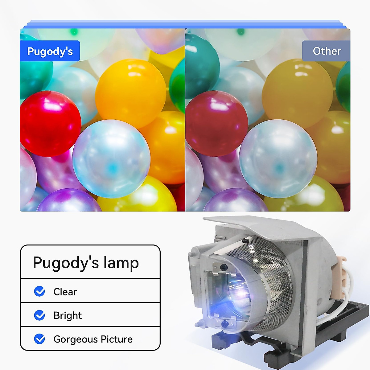 Pugody 1020991 UF70 UF70w Quality Replacement Projector Lamp Bulb for Smart Board SB600i6 Smart Board UF70 UF70W Smart Board Unifi 70 Smart Board Unifi 70W LIGHTRAISE 60WI2 SLR60wi2 SLR60wi2-SMP