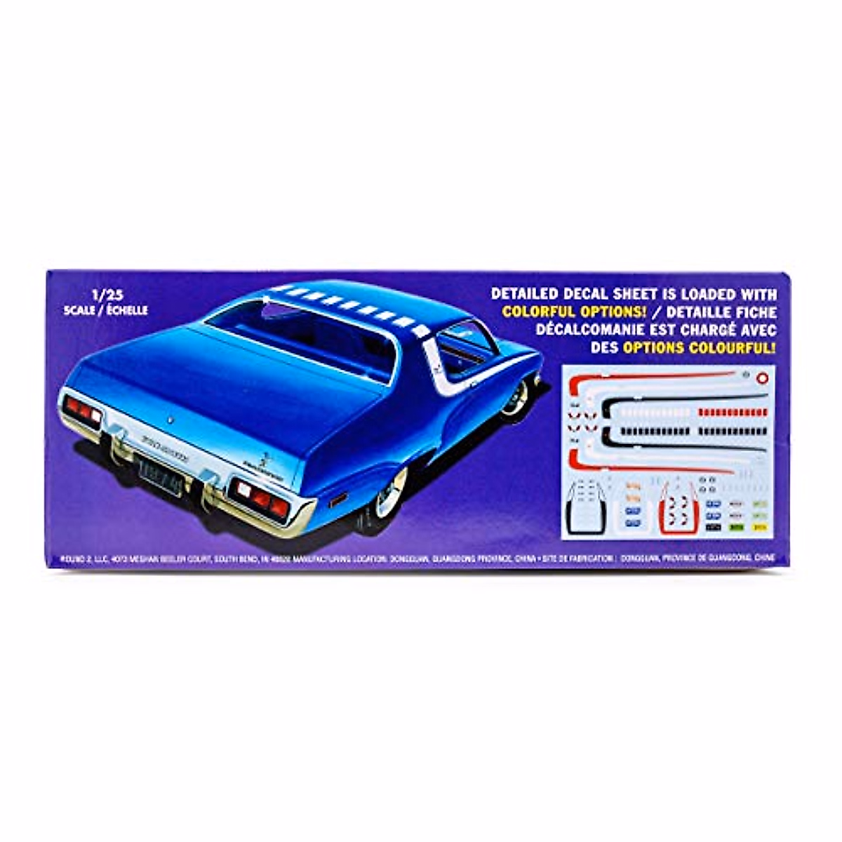 MPC 1974 Plymouth Road Runner - 1/25 Scale Model Car Kit - Buildable Vintage Vehicles for Kids and Adults