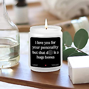 Funny Naughty Gifts for Women, Valentines Day,Anniversary, I Love You, Birthday Gifts for Women, Wife, fiancée, Girlfriend, Couple - Scented Candles Gifts