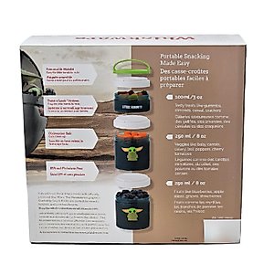 Whiskware Stackable Star Wars Snack Containers Set, Great For School Snacks or On the Go Snacking! - 1 Set