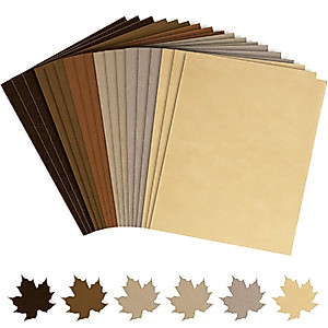 Whaline 18Pcs Brown Felt Fabric Sheets Assorted Soft Thick Craft Felt Pack for DIY Craft Sewing Patchwork Art Projects, 7.9 x 11.8 Inch