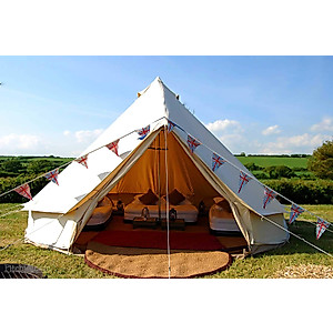 Comfortable Outdoor Cotton Canvas Big Family Camping Bell Tent (Diameter 6M)