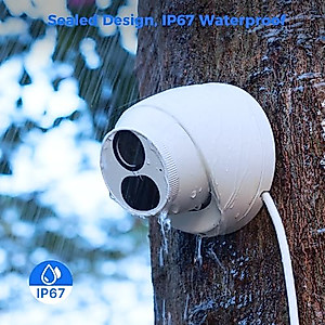 Hiseeu [ 121°Wide View Angle 4K PoE Security Camera,8MP IP Security Camera IP67 Waterproof,Dome Security Camera Outdoor,H.265+ 100ft Night Vision, Work w/PoE NVR Home Surveillance System