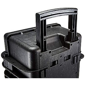 Amazon Basics Large Hard Rolling Camera Case, Solid, Black, 22"L x 14"W x 9.8"H