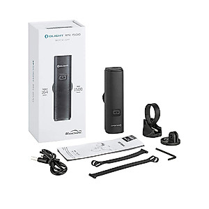 OLIGHT RN 1500 Rechargeable Bike Headlights 1500 Lumens for Road Urban Cyclists, USB Type C Reverse Charging, Rechargeable Battery Included, 164 Meters Light Range Anti-Glare Beam, IPX7 Waterproof