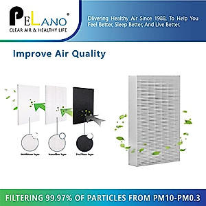 6Pack HPA300 Replacement Filter R Compatible with Honeywell HPA300, HPA200, HPA100, HPA090 Series and HPA5300, Filter R HRF-R3 & HRF-R2 & HRF-R1, Hepa Only