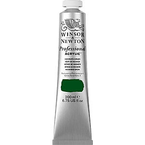 Winsor & Newton Professional Acrylic Paint, 200ml (6.75-oz) Tube, Hooker's Green
