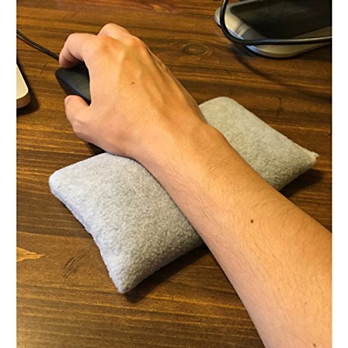 Ergonomic Wrist Rest Bean Bag for Computer Mouse for Pain Relief of Tendinitis, Carpal Tunnel, and Forearm Discomfort