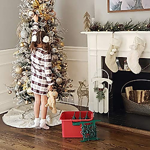 HOMZ 7875RBGLDC.02 Light Organizer Holiday Plastic Storage Container, 2 Pack, Red and Green, 2 Sets