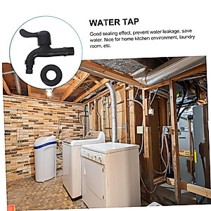 OSALADI 2pcs Washing Machine Faucet Sink Faucet Kitchen Faucets Faucet Washing Machine Water Faucet Outdoor Faucet Black Kitchen Faucet Kitchen Accessories Hose Faucet Stainless Steel Mop