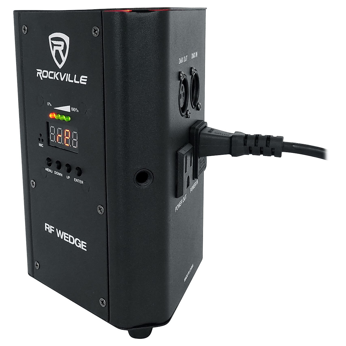 5 Rockville RF Wedge Black RGBWA+UV Battery Wireless DMX DJ Up Lights+RF Remotes