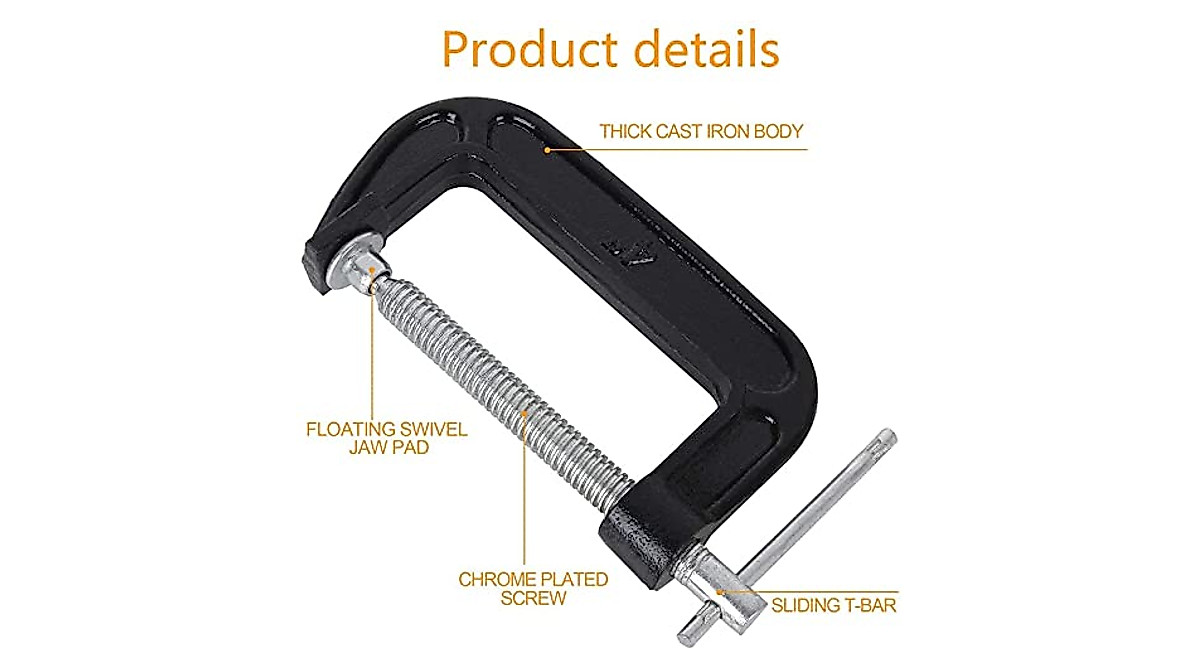 Buy Heavy Duty 4 Inch C-Clamp Set for Woodworking