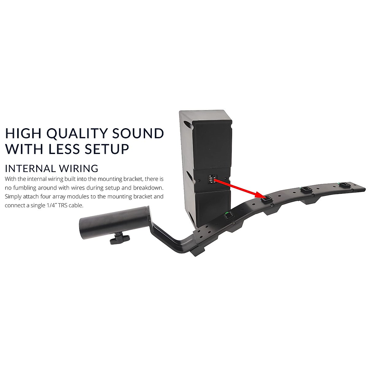 Earthquake Sound DJ-Array Gen2 4x4" Line Array Loudspeaker System, Set of 2, Black
