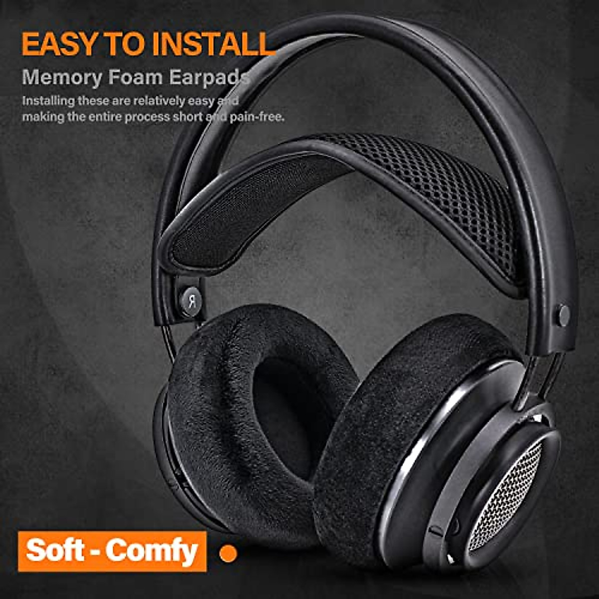 Fidelio X2 Earpads Compatible with Fidelio X1S, X2, X2HR Headphones - X2 HR Memory Foam Replacement Pads (Soft Velour)