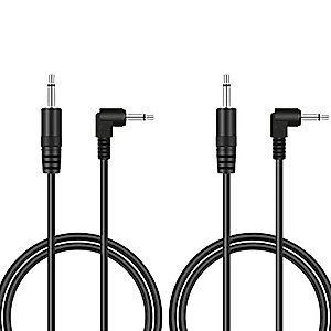 Bolvek 2 Pack 3ft 3.5mm 1/8" Male TS Mono Plug to 90 Degree Right Angle 3.5mm Male Mono Jack Audio Cable