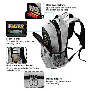Wolf Animal Backpack for Students Boys Girls School Bag Travel Daypack