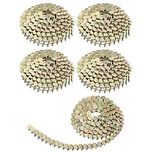 Sadnyy 600 Count Coil Roofing Nails 3/4-1-1/4 in 15 Degree Coil Roofing Nails Stainless Steel Siding Nails with Smooth Ring Shank for Roof Lathing Sheathing Material (3/4 inch x 0.12 inch)