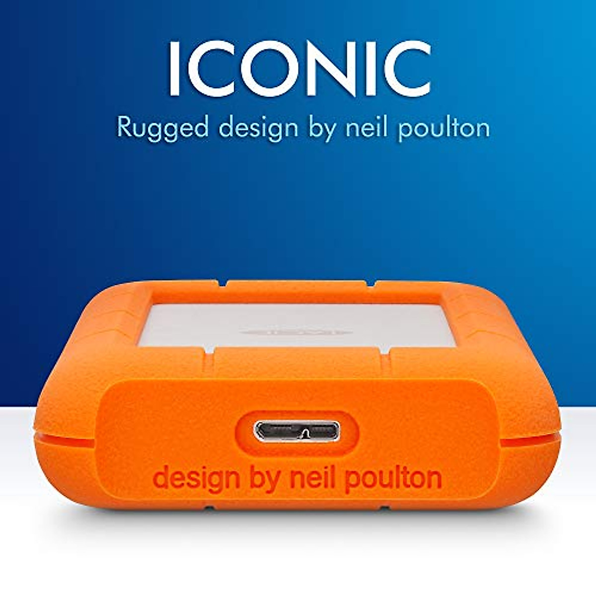 LaCie Rugged Mini 4TB External Hard Drive Portable HDD - USB 3.0 Compatible, Drop/Shock/Dust/Rain Resistant Shuttle Drive for Mac and PC