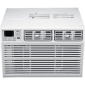 Whirlpool 10,000 BTU Window Air Conditioner and Dehumidifier, 115V, Window AC Unit for Medium Rooms up to 450 Sq. Ft., Apartment, or Bedroom with Remote Control, White