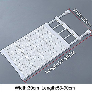 APSOONSELL Adjustable Storage Rack Tension Shelf Closet Expandable Closet Shelf Rod for Wardrobe, Kitchen, Bookcase