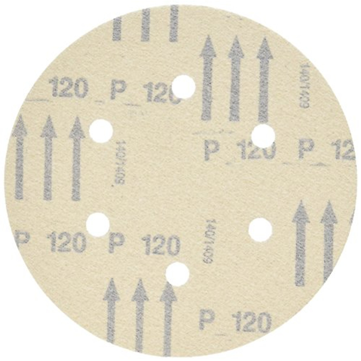 BOSCH SR6R120 5-Piece 120 Grit 6 In. 6 Hole Hook-And-Loop Sanding Discs